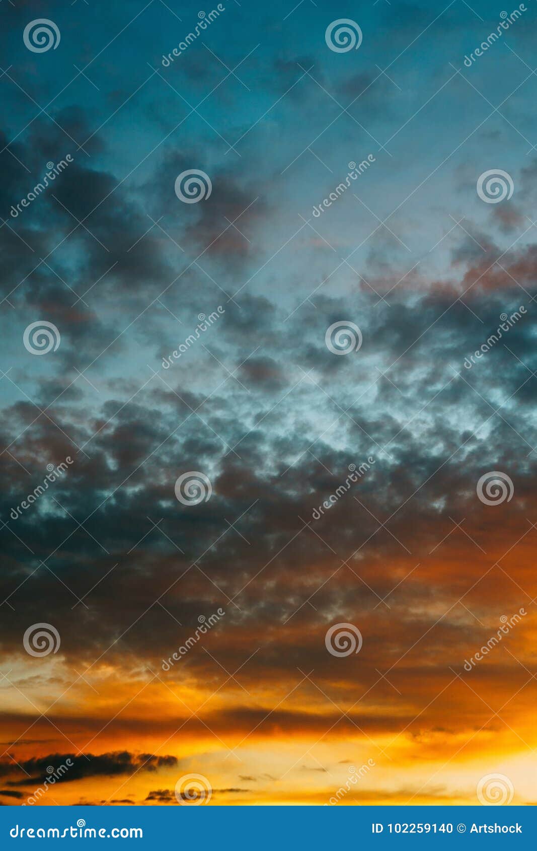 Red Sunset Clouds stock photo. Image of nature, color - 102259140