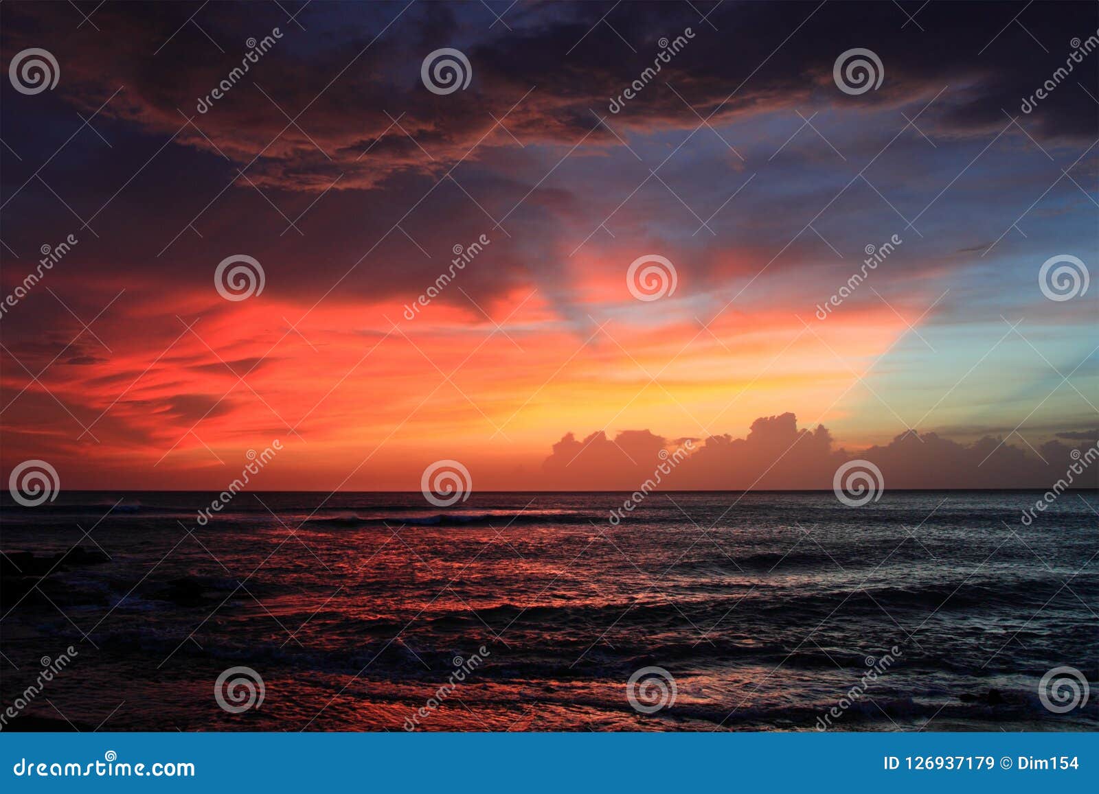 Red sunset stock image. Image of types, reflection, golden - 126937179