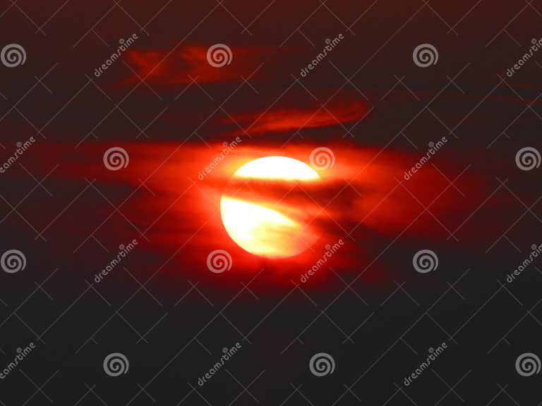 Red sunset. stock photo. Image of tipical, background - 92488794