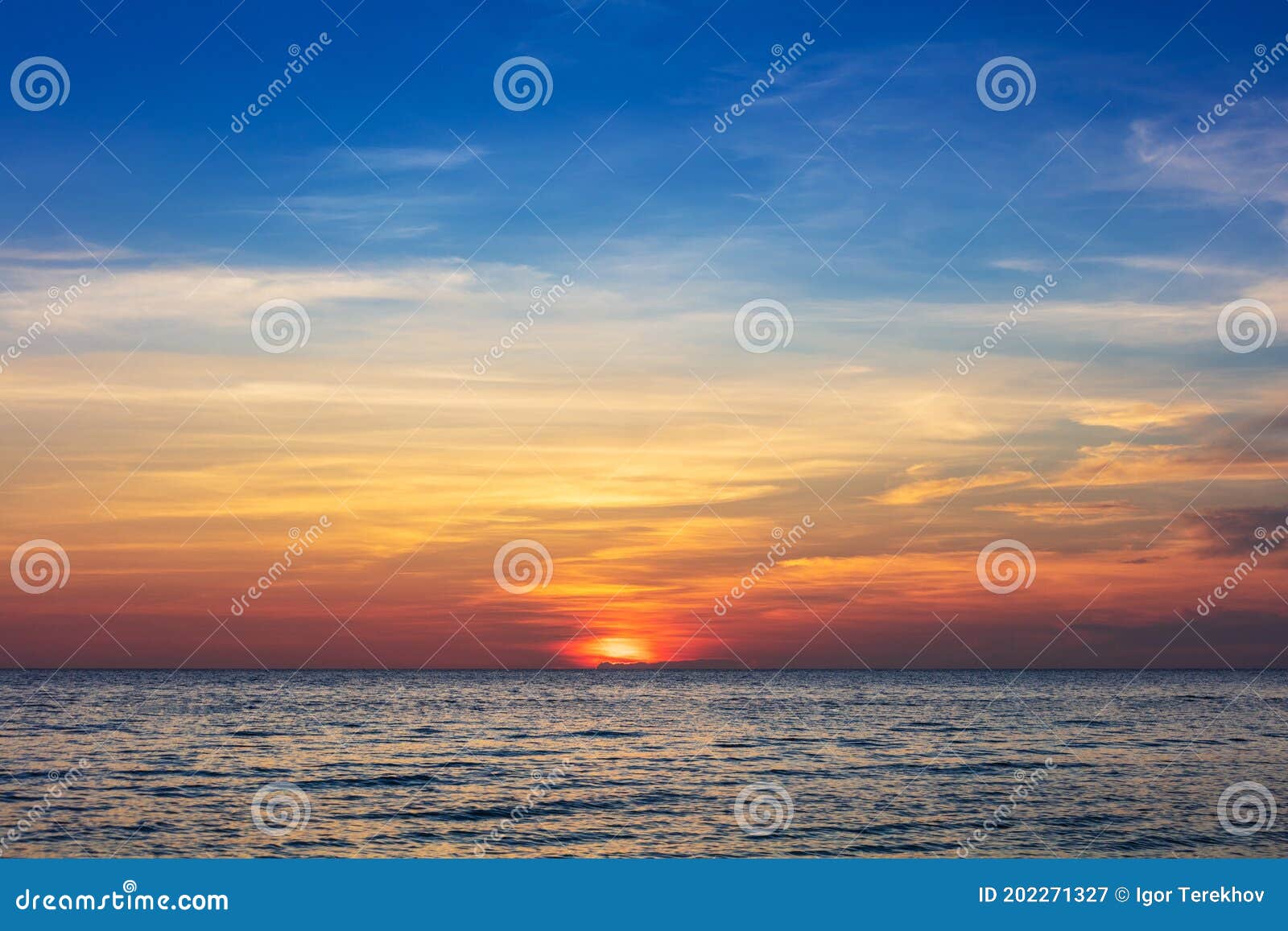 Red sunset over the ocean stock image. Image of abstract - 202271327