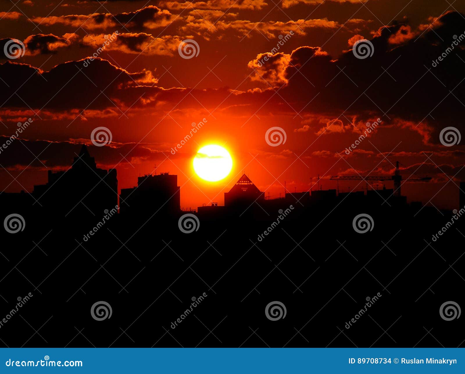 Red Sunset with a Purple Sky Stock Photo - Image of landscape, scenic ...