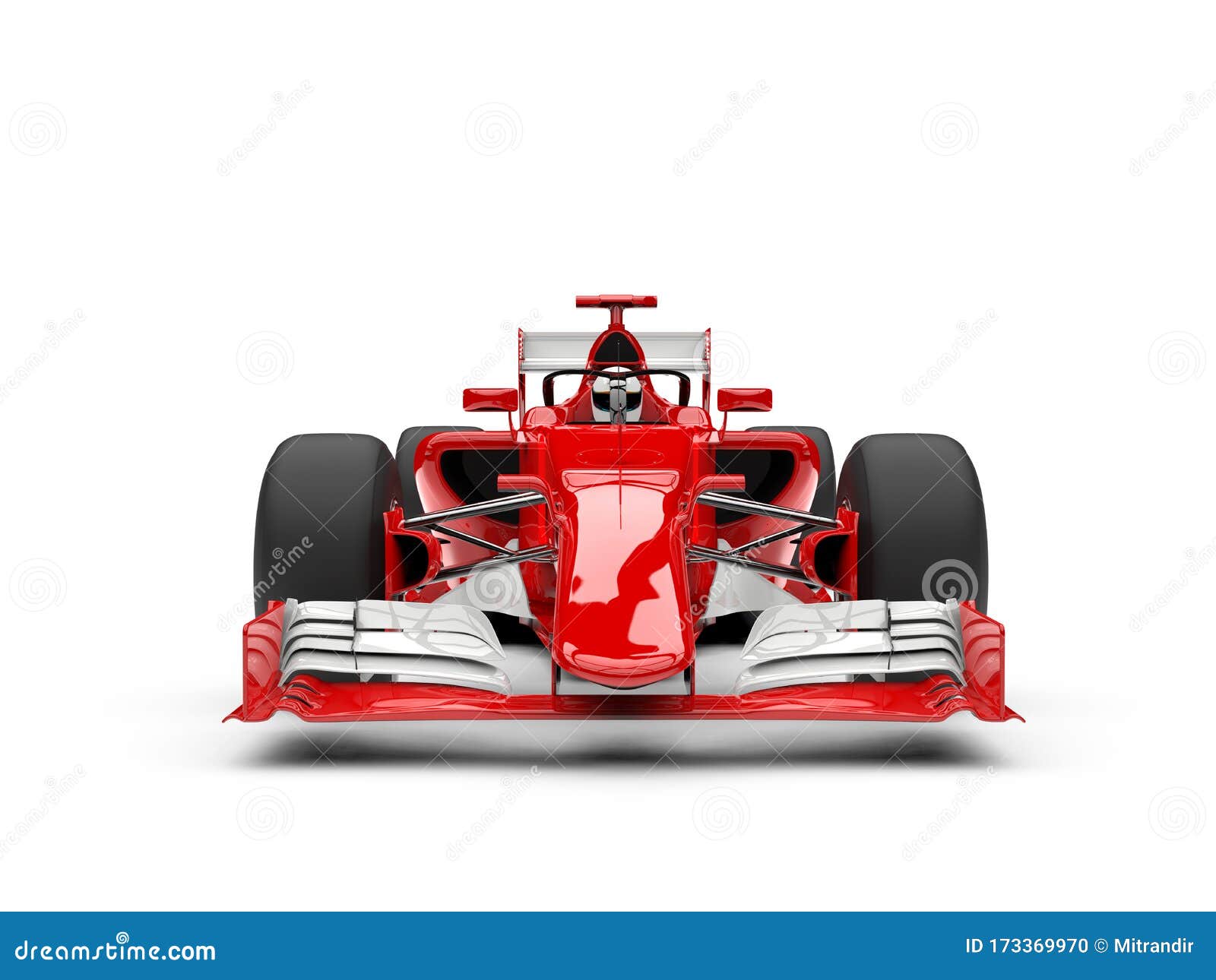 Red Super Fast Racing Car - Front View Stock Illustration ...