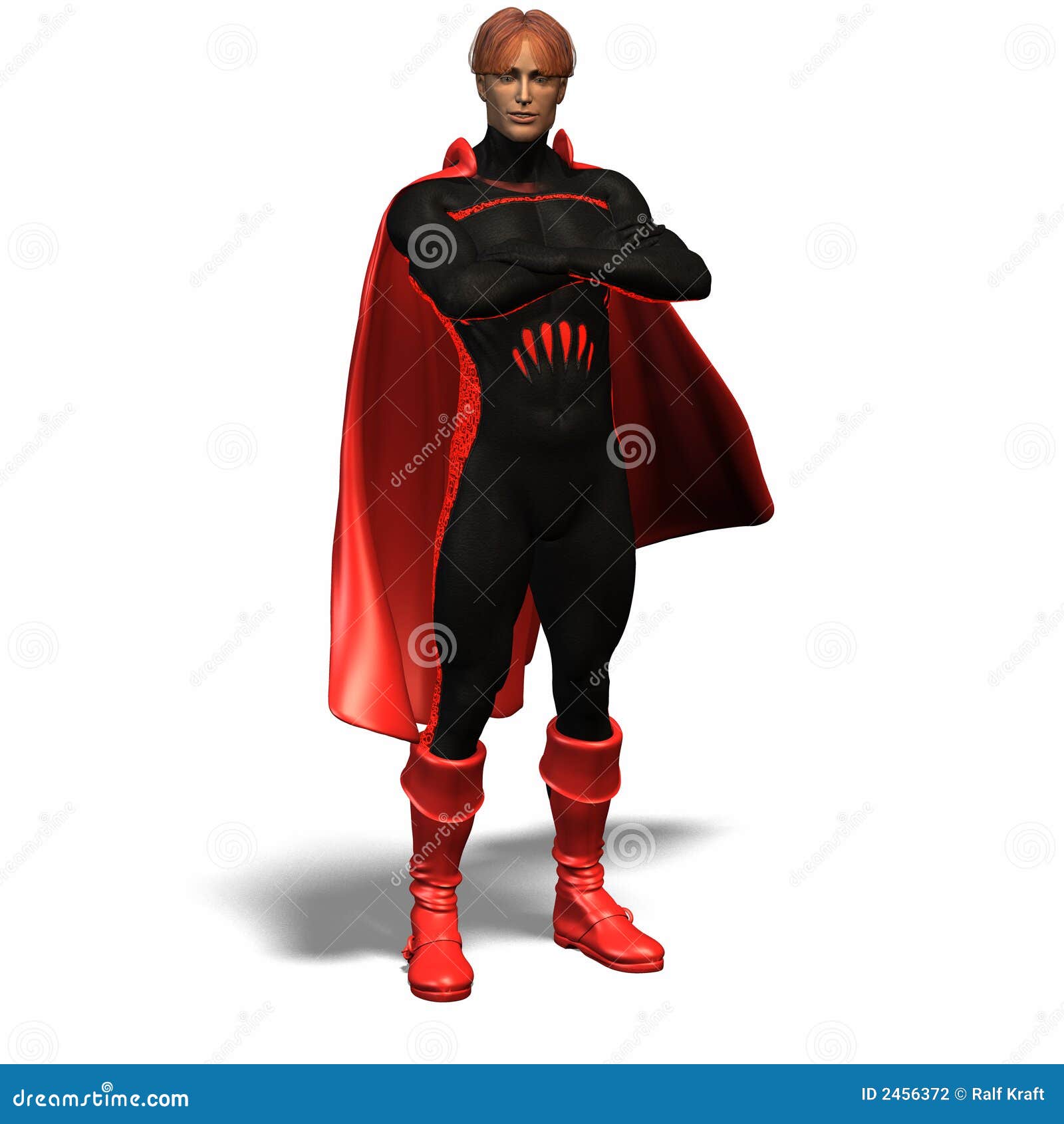 Red super hero #1 stock illustration. Illustration of mutant - 2456372