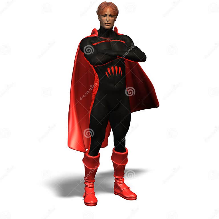 Red super hero #1 stock illustration. Illustration of mutant - 2456372