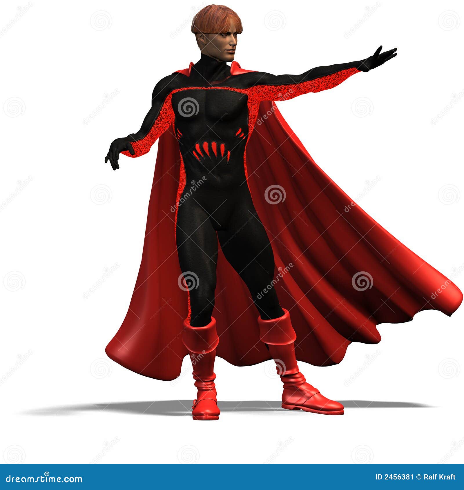 Red super hero #4 stock illustration. Illustration of strong - 2456381