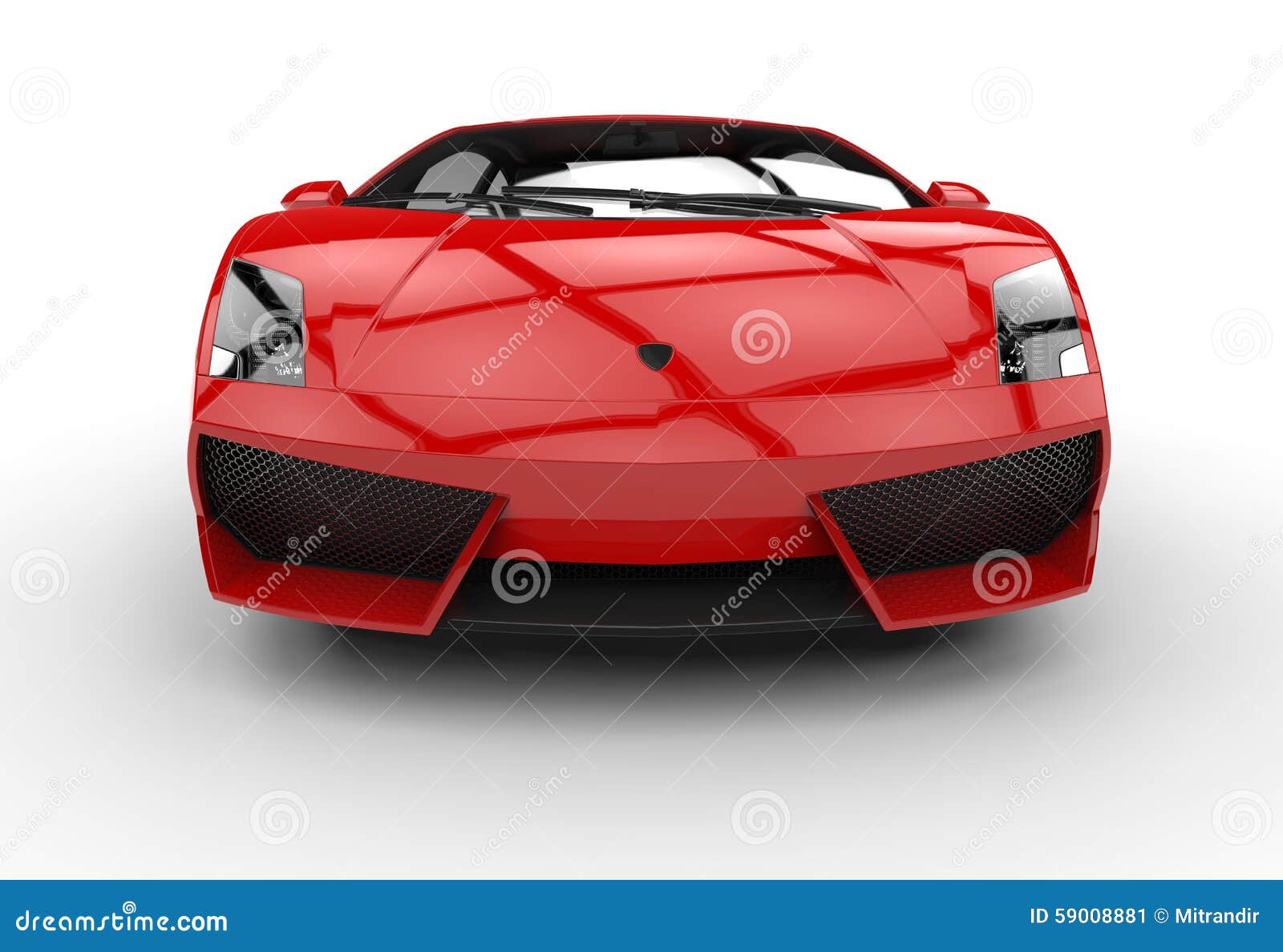 Red Supercar - Front View stock image. Image of small - 59008881