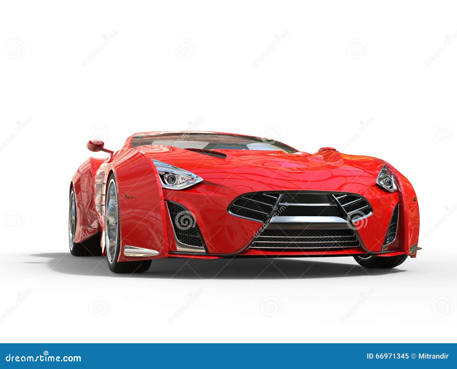 Red supercar - studio shot stock image. Image of modern - 66971345