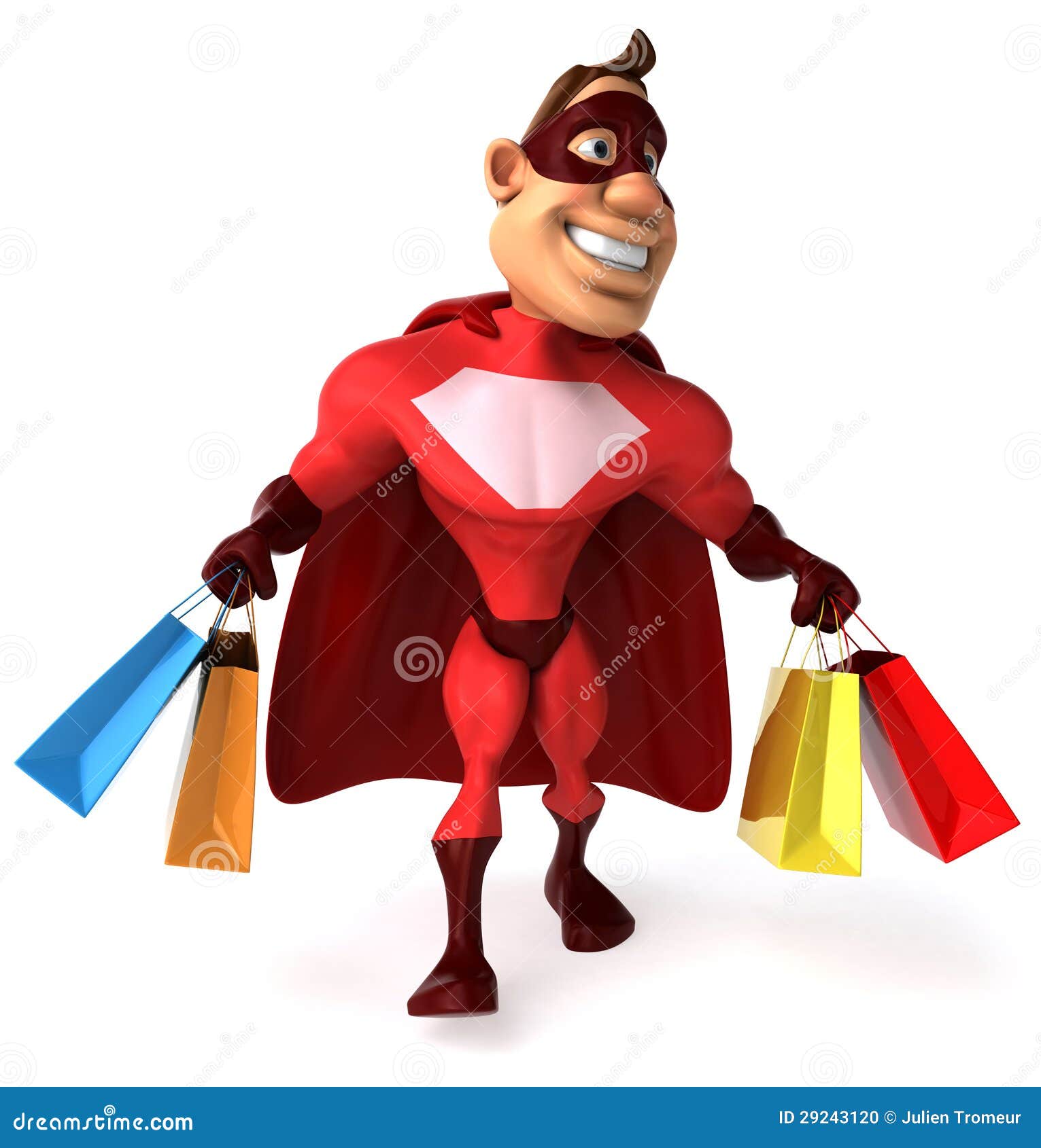 Red Superhero stock illustration. Illustration of blue - 29243120