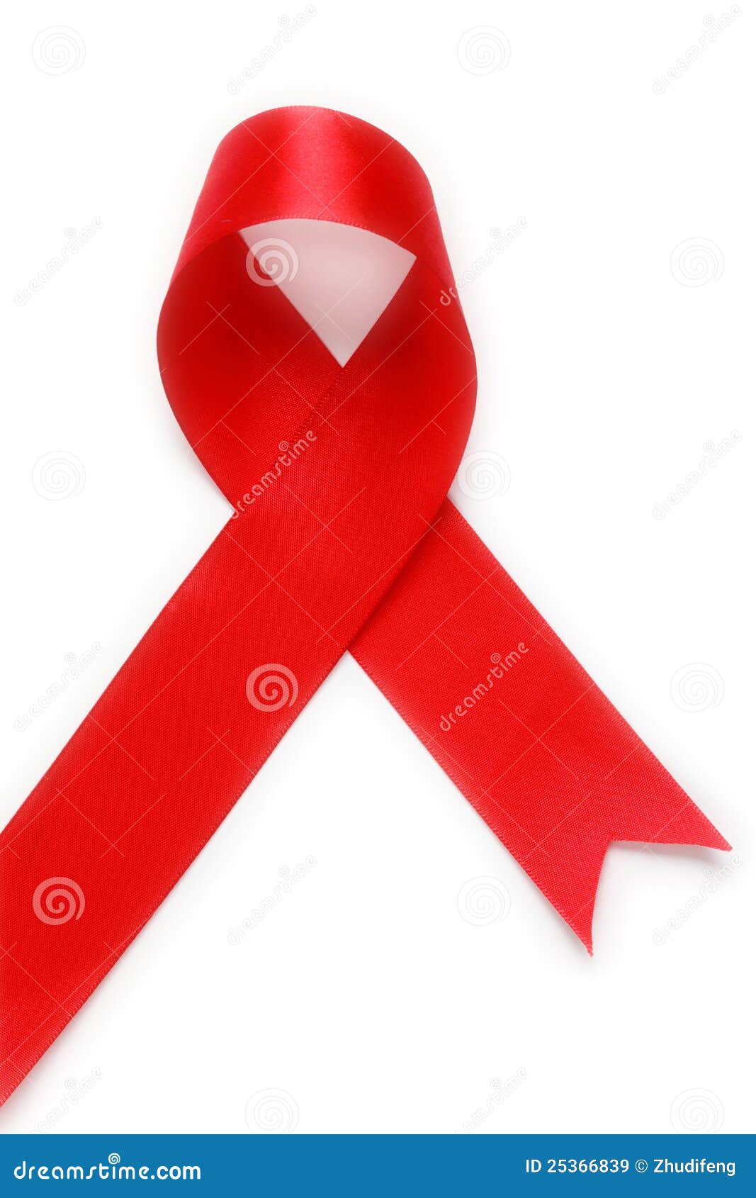 Red Support Ribbon on White Background Stock Image - Image of campaign ...