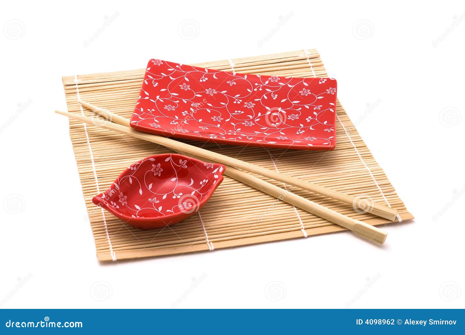 Red sushi set stock photo. Image of susi, plate, wood - 4098962