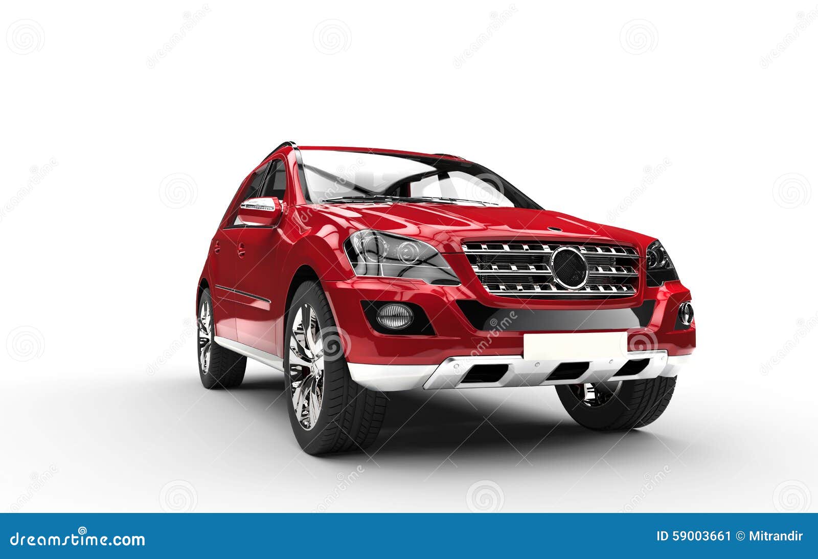 Red SUV Front View stock illustration. Illustration of engine - 59003661