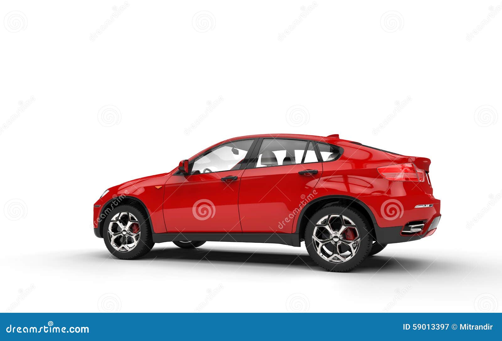 Red SUV Rear Right View stock image. Image of modern - 59013397