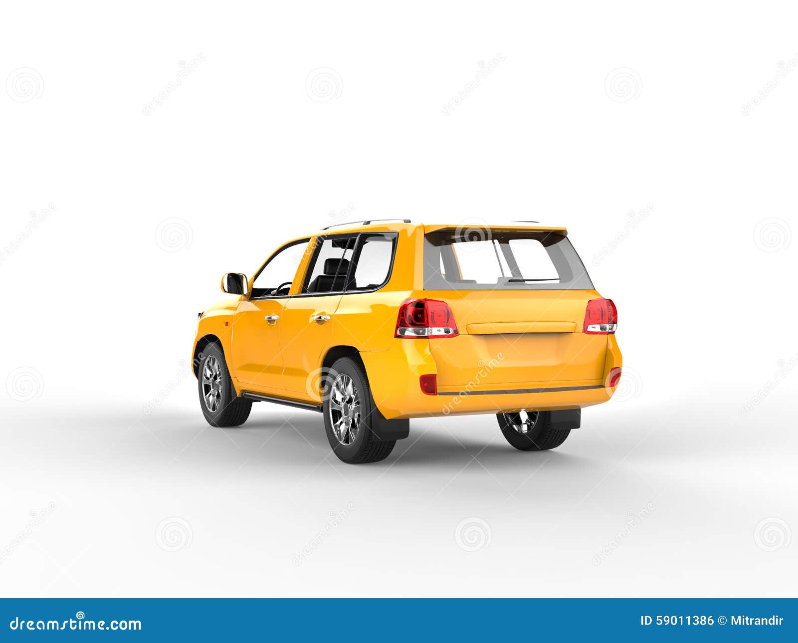 Red SUV - rear view stock illustration. Illustration of metal - 59011386