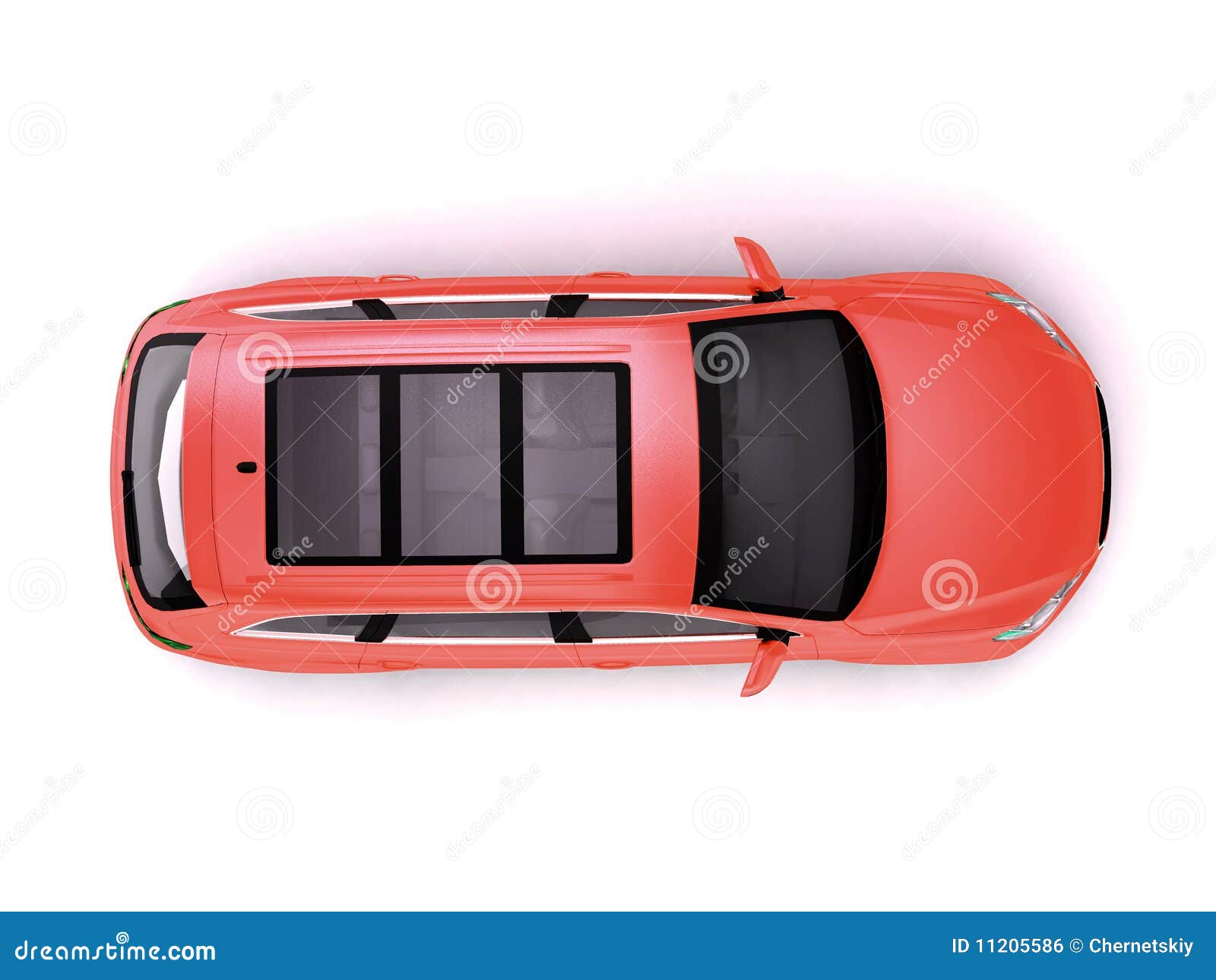 Red SUV Top View Royalty Free Stock Image - Image: 11205586
