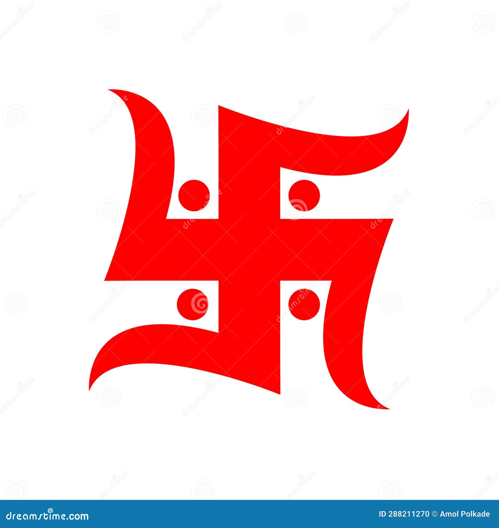 Red Swastika Vector Icon. Hindu Holy Sigh Swastika Stock Illustration ...