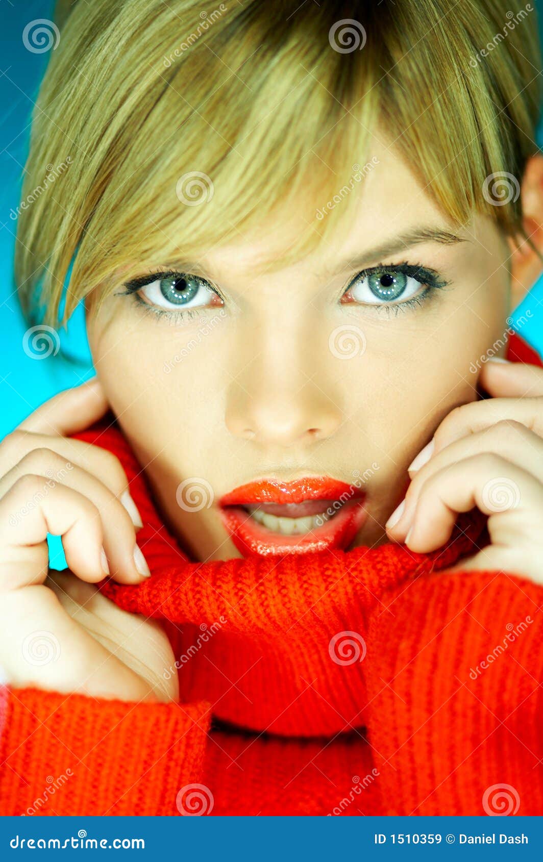 Red Sweater stock image. Image of hairstyle, fashion, beautiful - 1510359