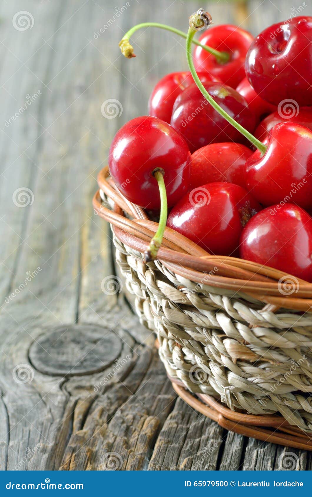 Red sweet cherries stock photo. Image of eating, healthy - 65979500