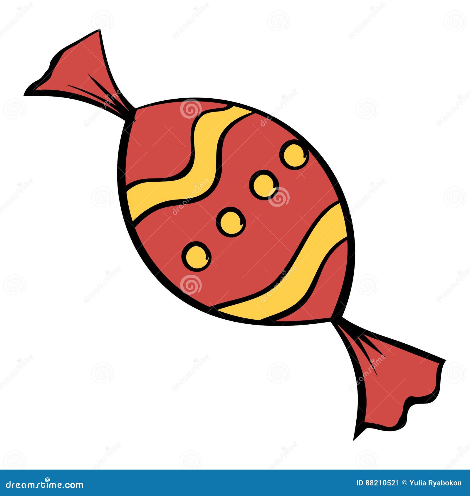 Red sweet icon cartoon stock vector. Illustration of design - 88210521