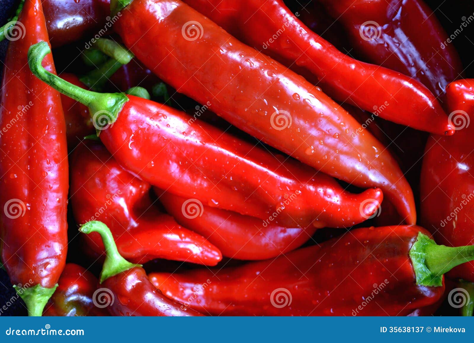 Red Sweet Peppers Chilly Fresh Paprika Stock Image - Image of ...