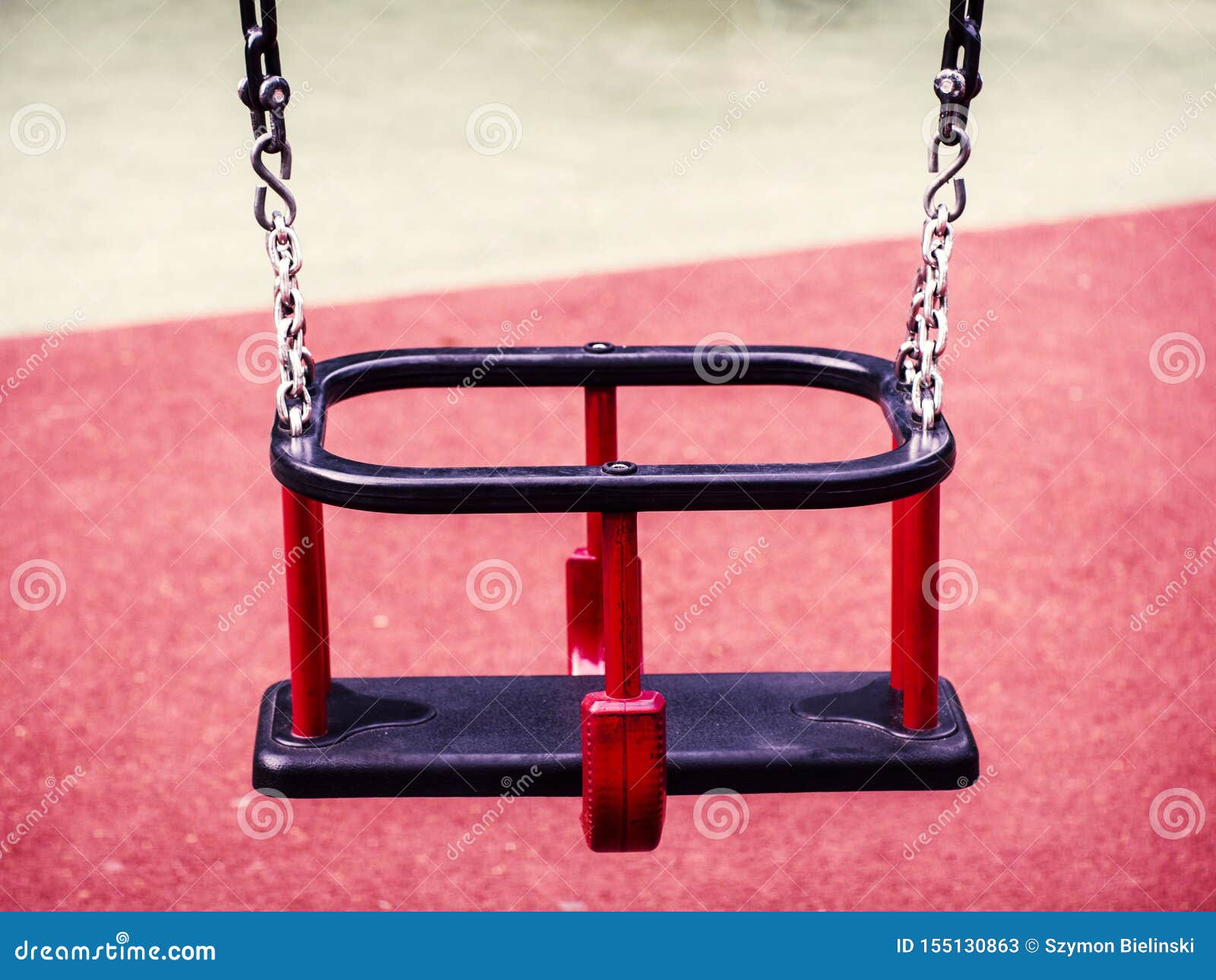 Red swing for children stock image. Image of comfortable - 155130863