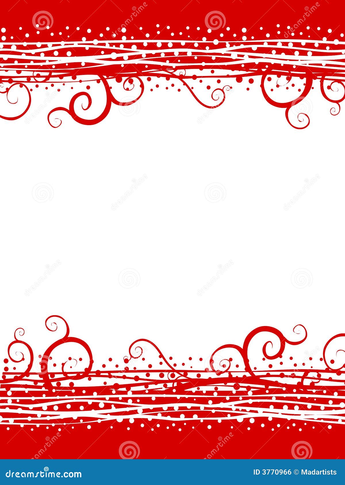 Red Swirls Border