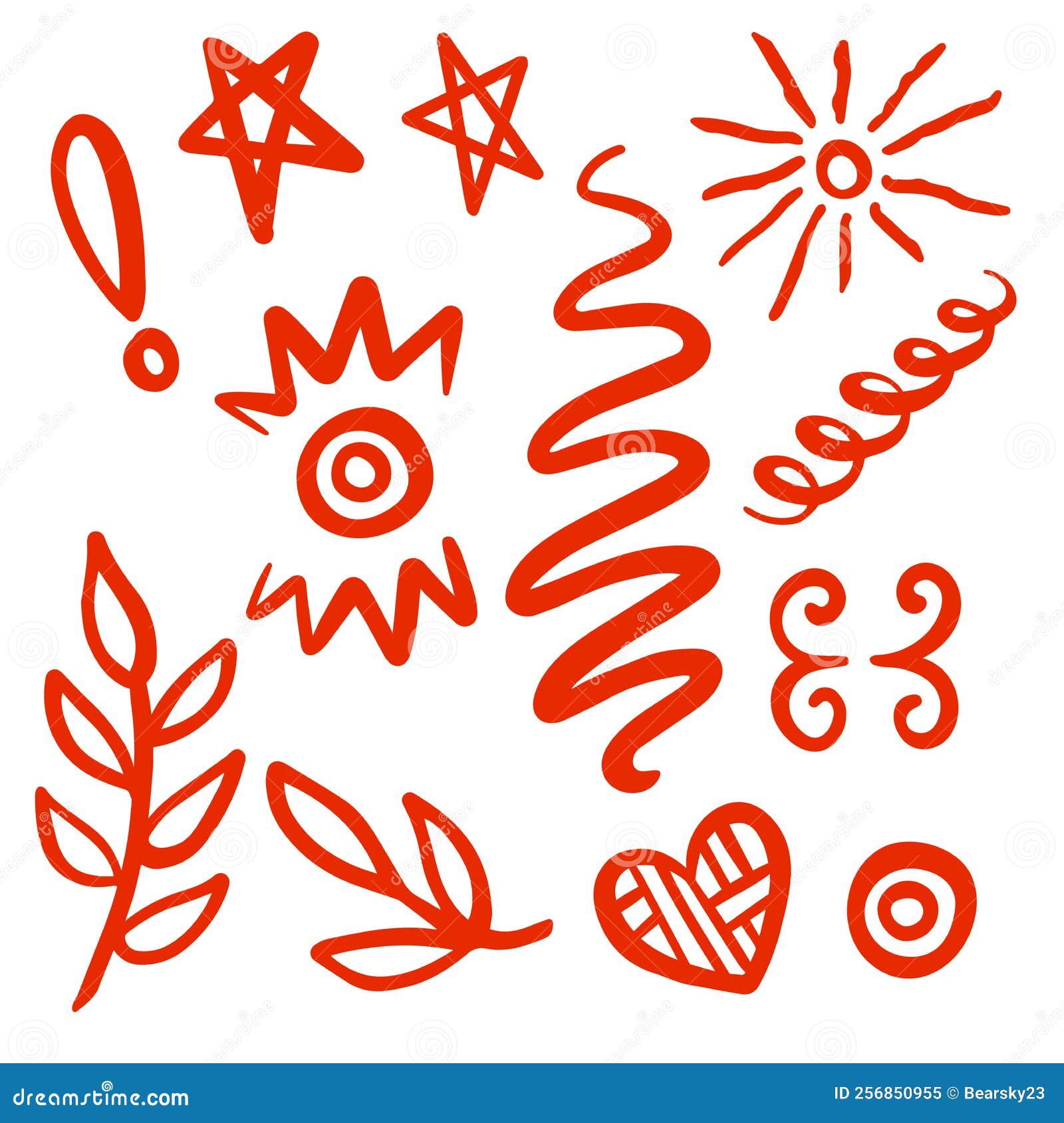 Red Swirls Swash Logo Ornament Designs Stock Vector - Illustration of ...