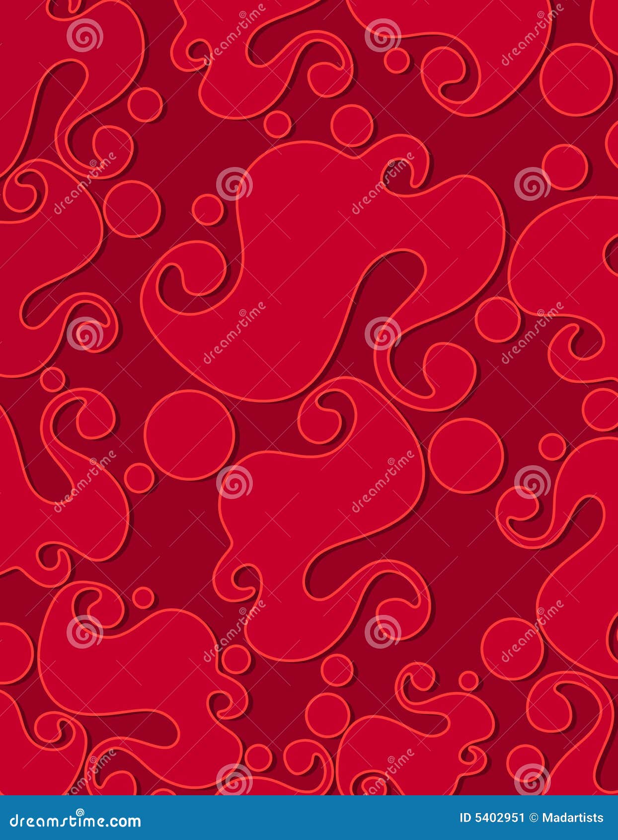 Red Swirly Bubble Background Stock Illustration - Illustration of ...