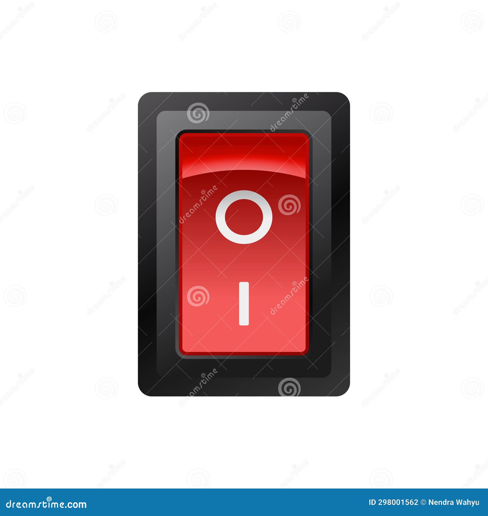 Red Switch Button Vector Illustration. Stock Illustration ...