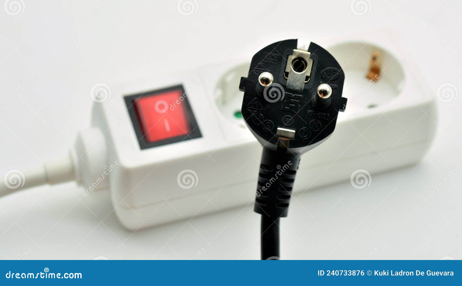 Power Strip Switch Turned on Stock Photo - Image of consumo ...