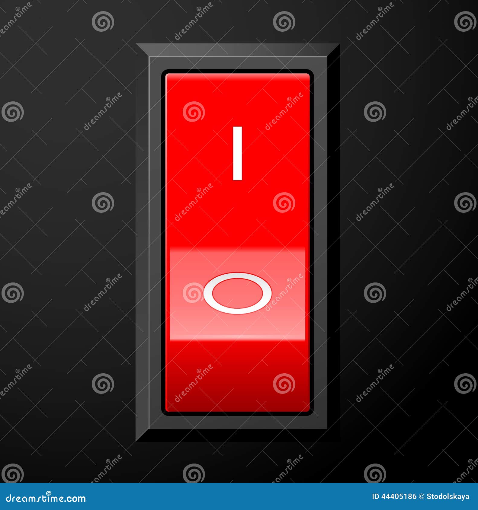 Red switch stock vector. Illustration of contro, control - 44405186