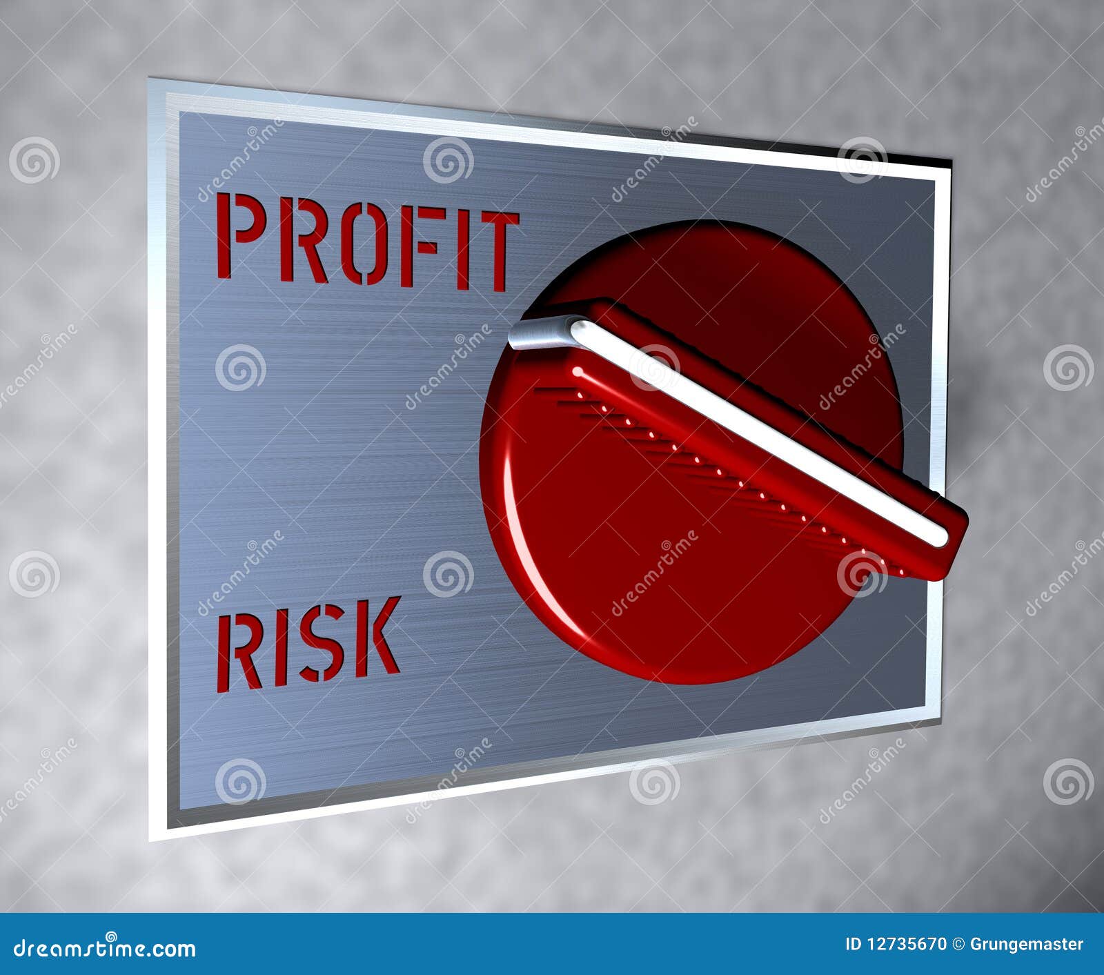 Red Switch Profti vs. Risk stock illustration. Illustration of sign ...