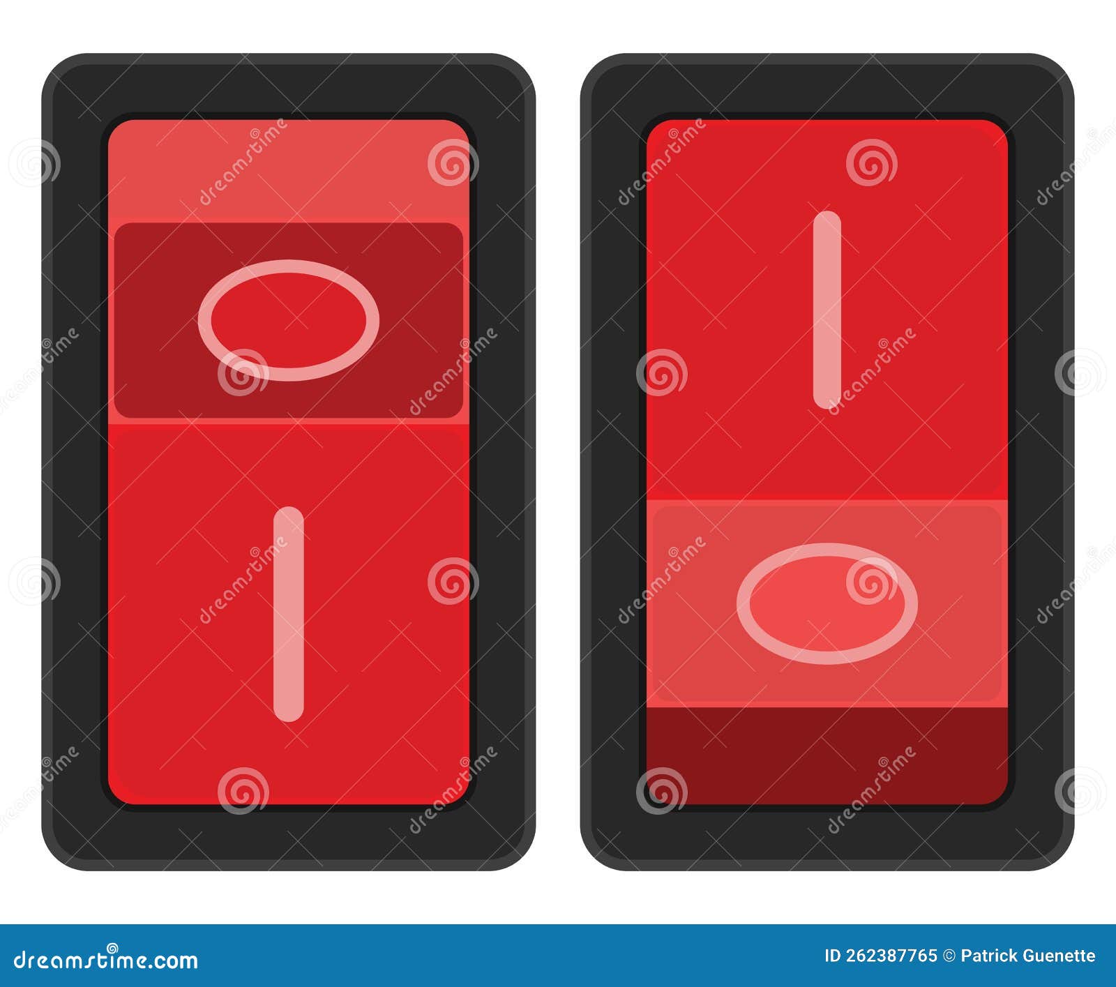 Red switches, icon stock vector. Illustration of switch - 262387765