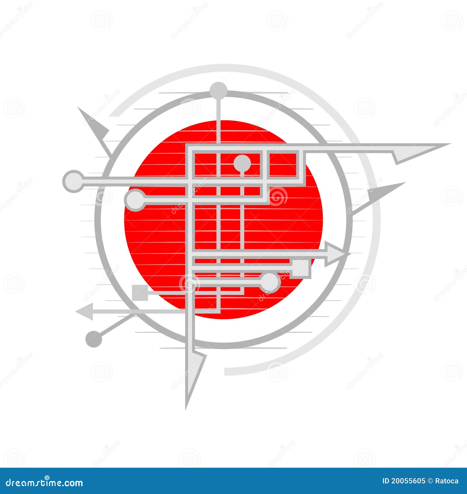 Red symbol stock vector. Illustration of artistic, arrows - 20055605