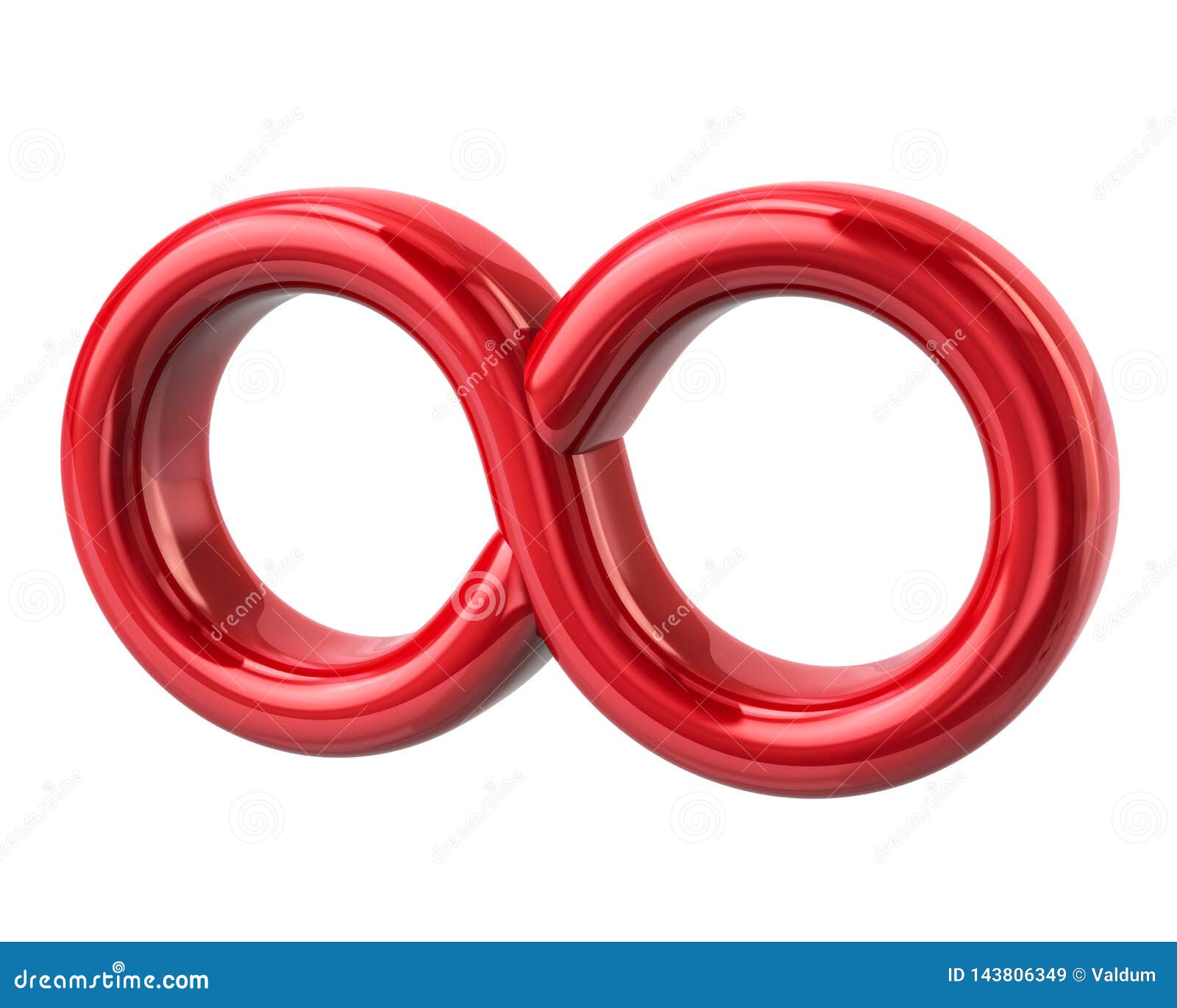 Red Symbol of Infinity 3d Illustration Stock Illustration ...