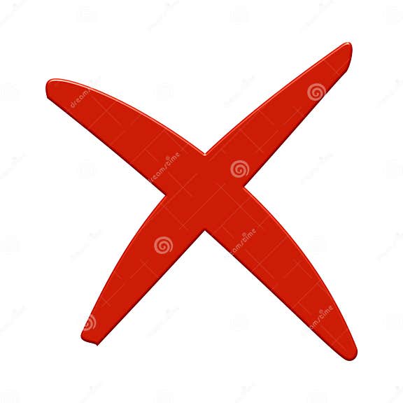 Red X Symbol stock illustration. Illustration of mark - 112032931