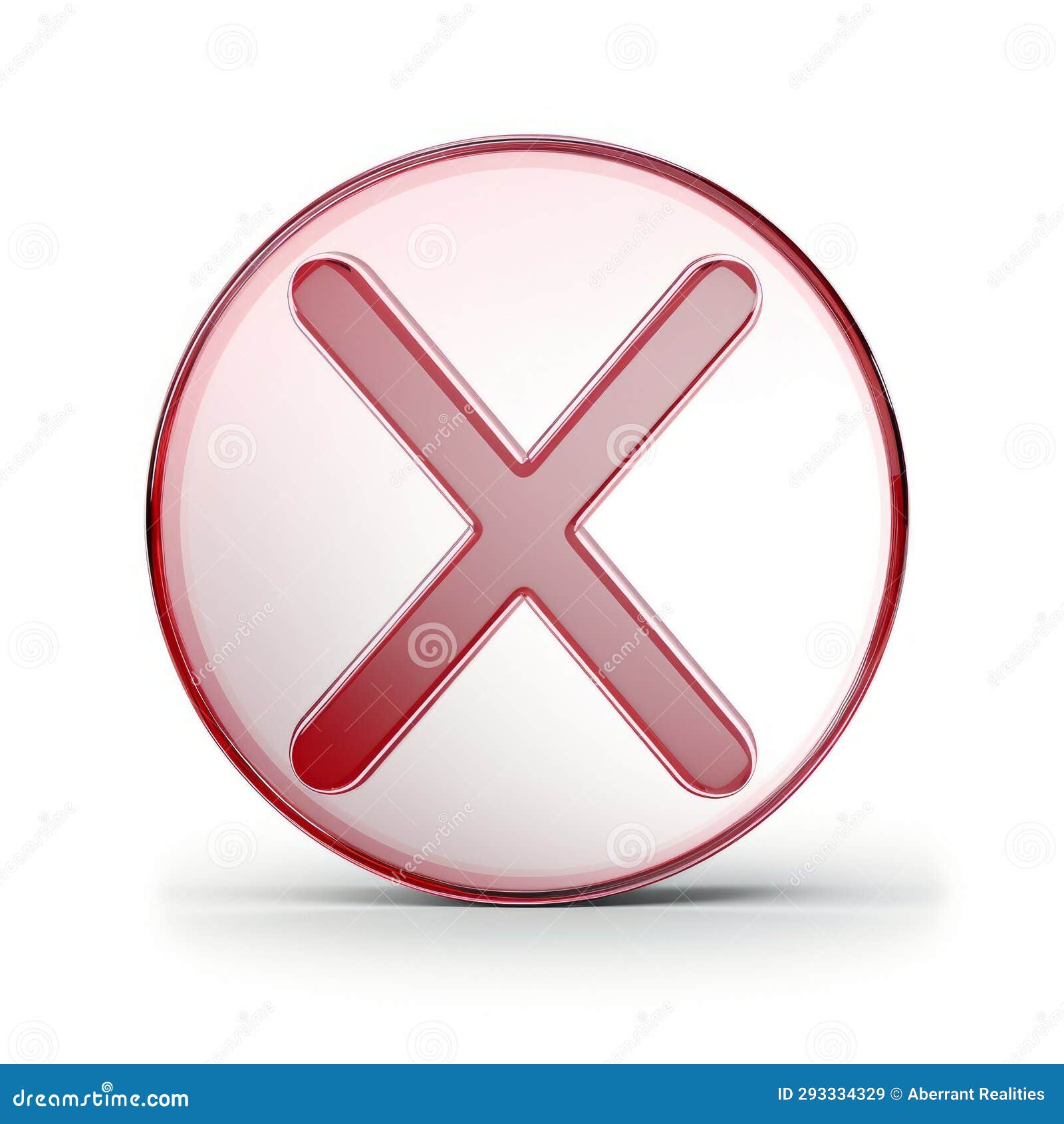 A Red X Symbol on a White Background Stock Illustration - Illustration ...