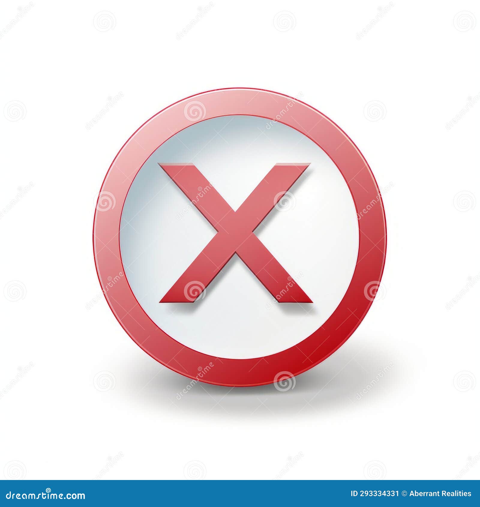 A Red X Symbol on a White Background Stock Illustration - Illustration ...