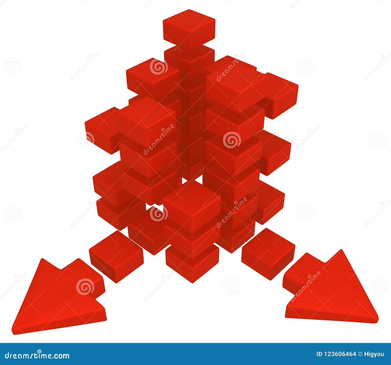 Arrow Dash Stack Pair stock illustration. Illustration of piece - 123606464