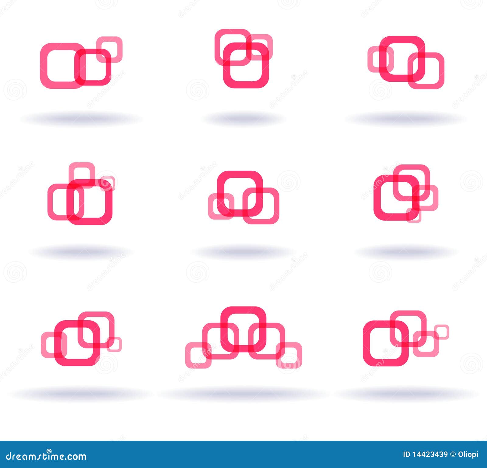 Red symbols stock vector. Illustration of pink, icon - 14423439