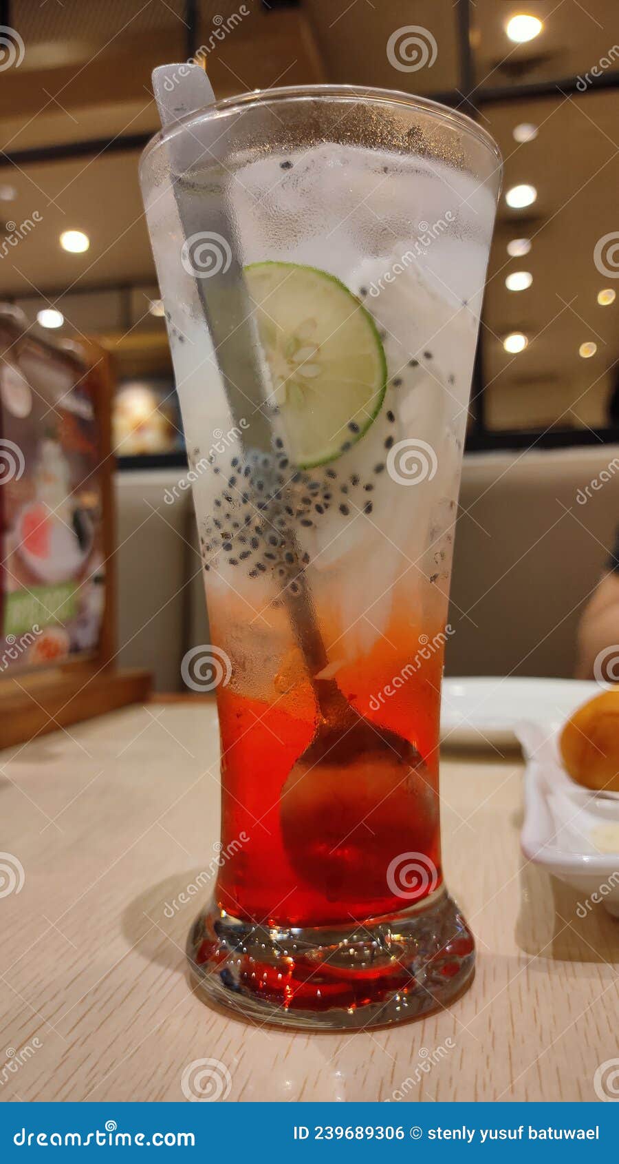 Red syrup with coconut stock photo. Image of beer, cold - 239689306
