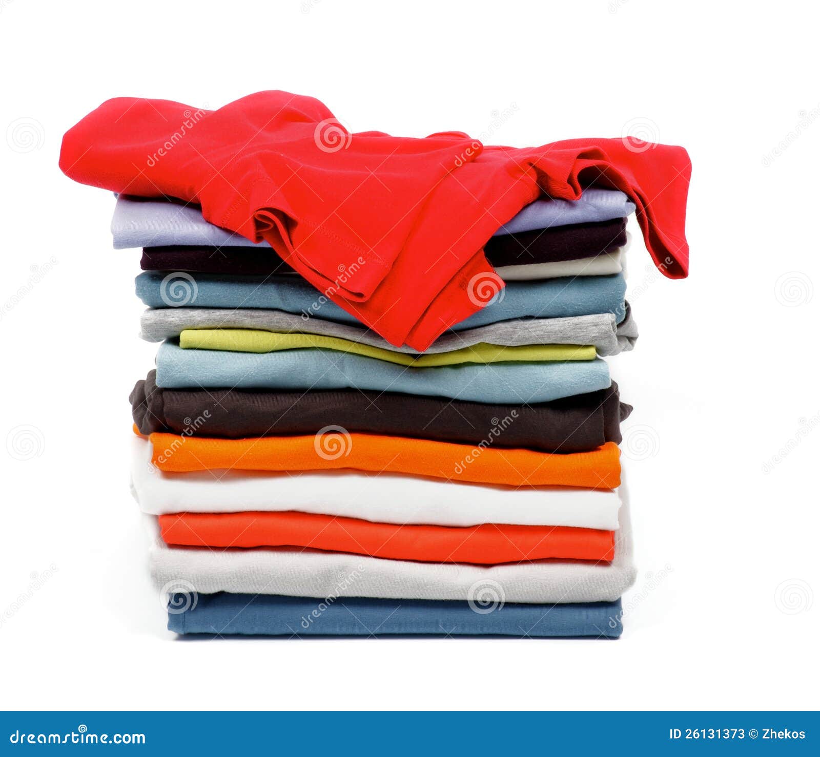 Red T Shirt And Clothes Stock Image Image Of Textured 26131373