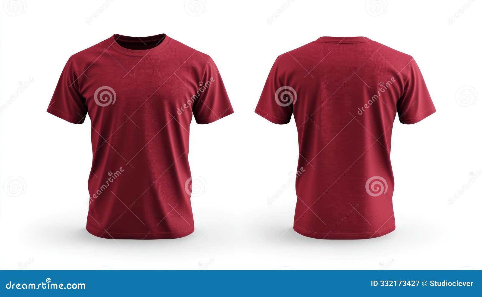 Red T-shirt Front and Back View Generative AI Stock Illustration ...