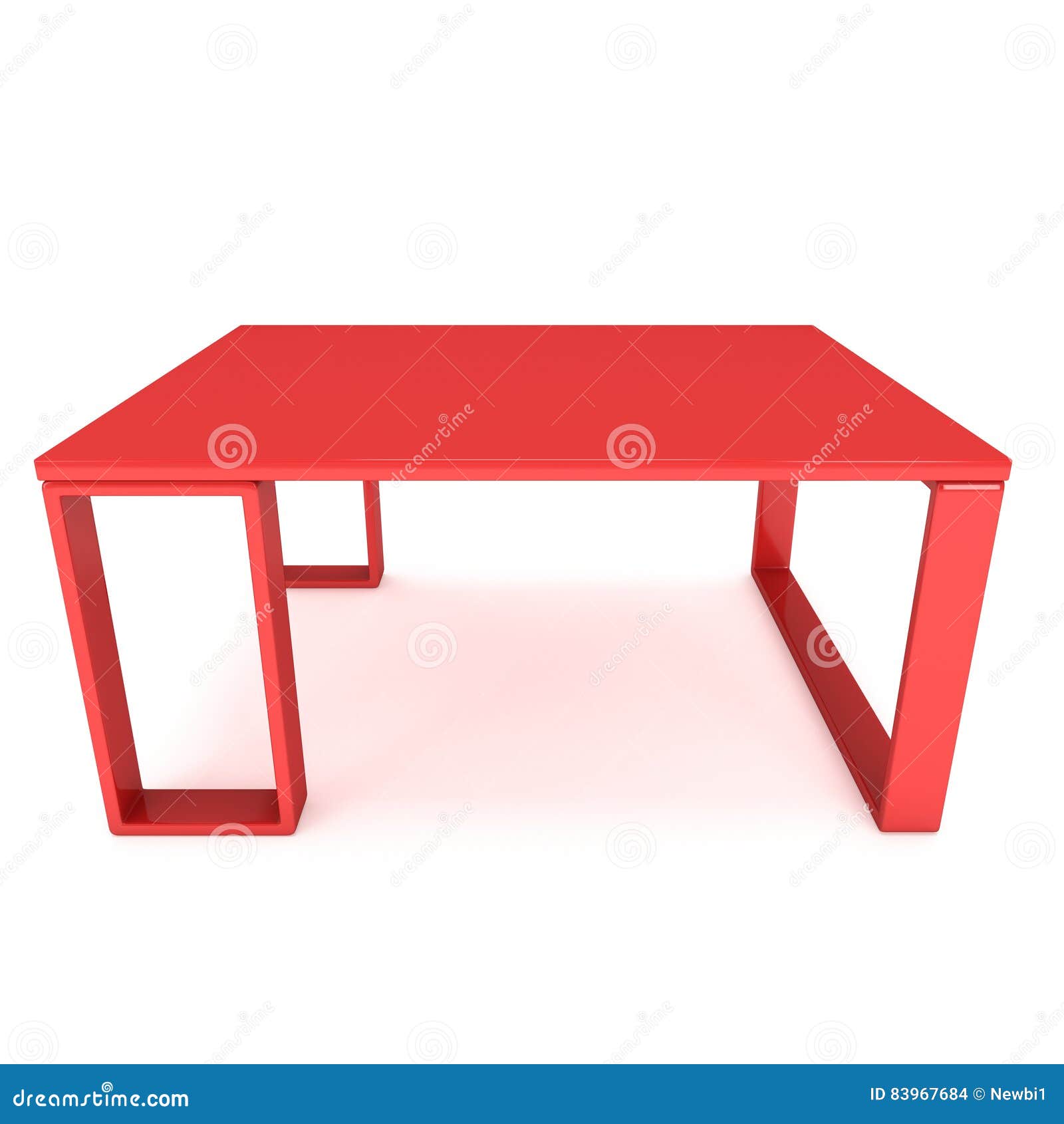 Red Table 3D stock illustration. Illustration of plastic - 83967684