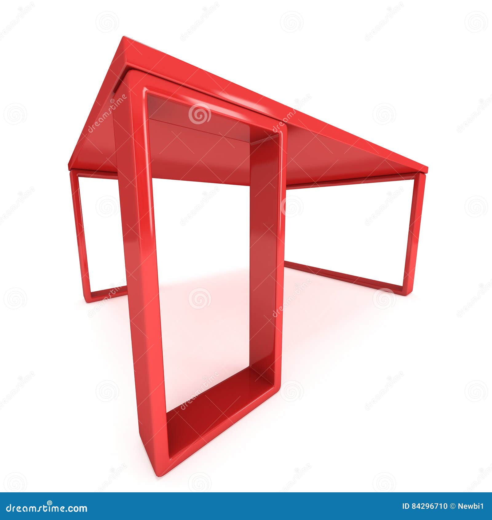 Red Table 3D stock illustration. Illustration of platform - 84296710