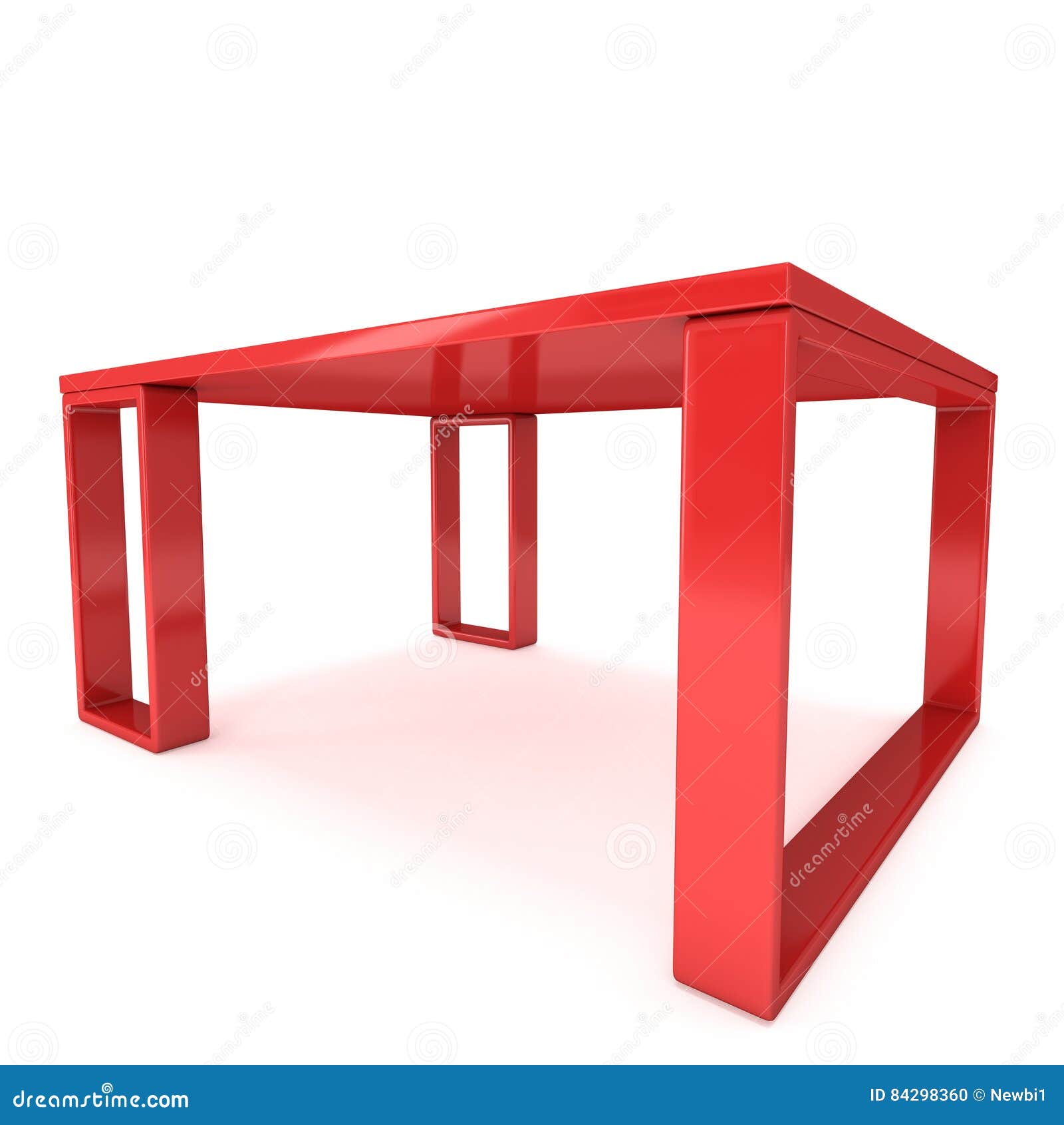 Red Table 3D stock illustration. Illustration of empty - 84298360