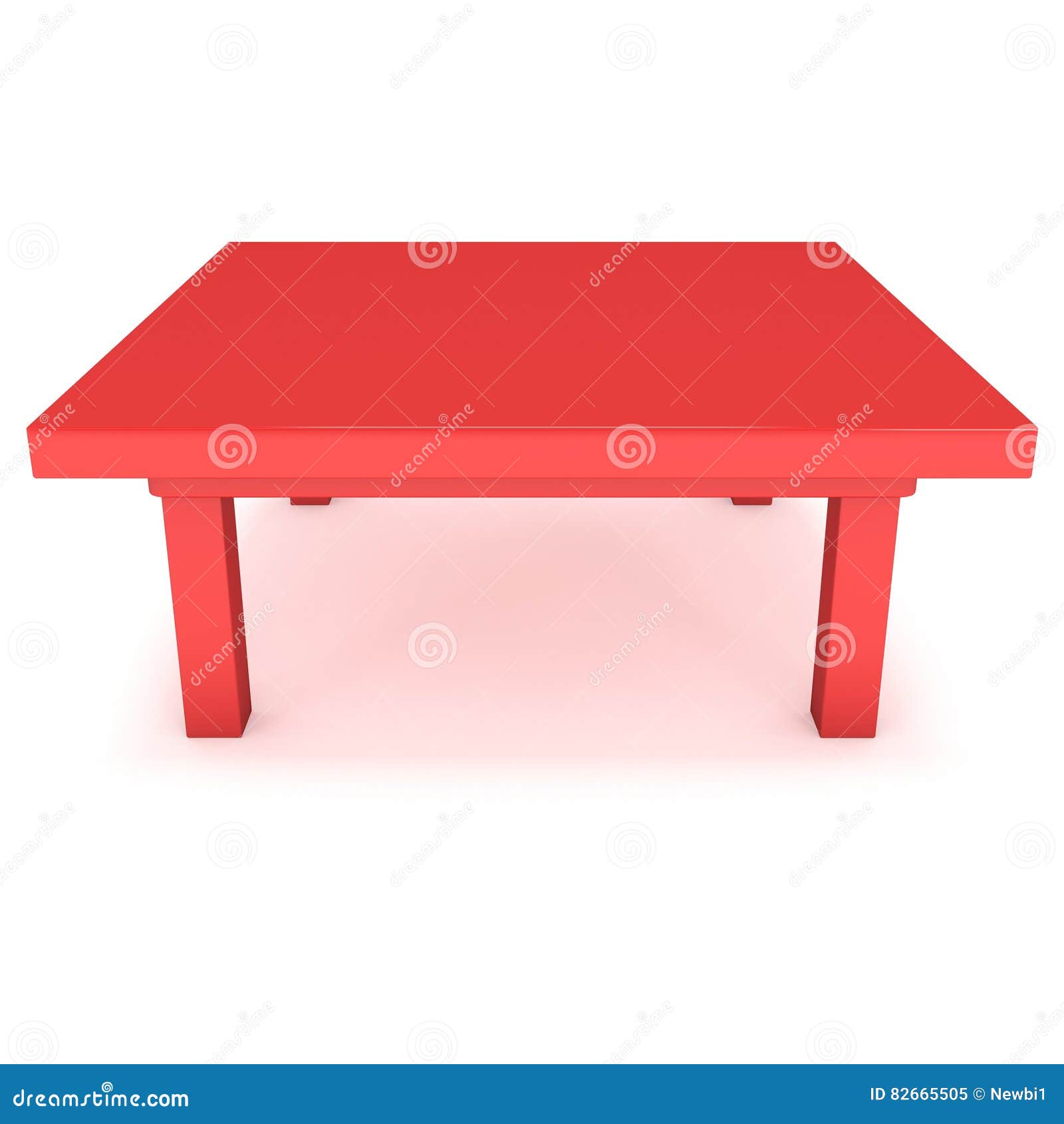 Red Table 3D stock illustration. Illustration of design - 82665505