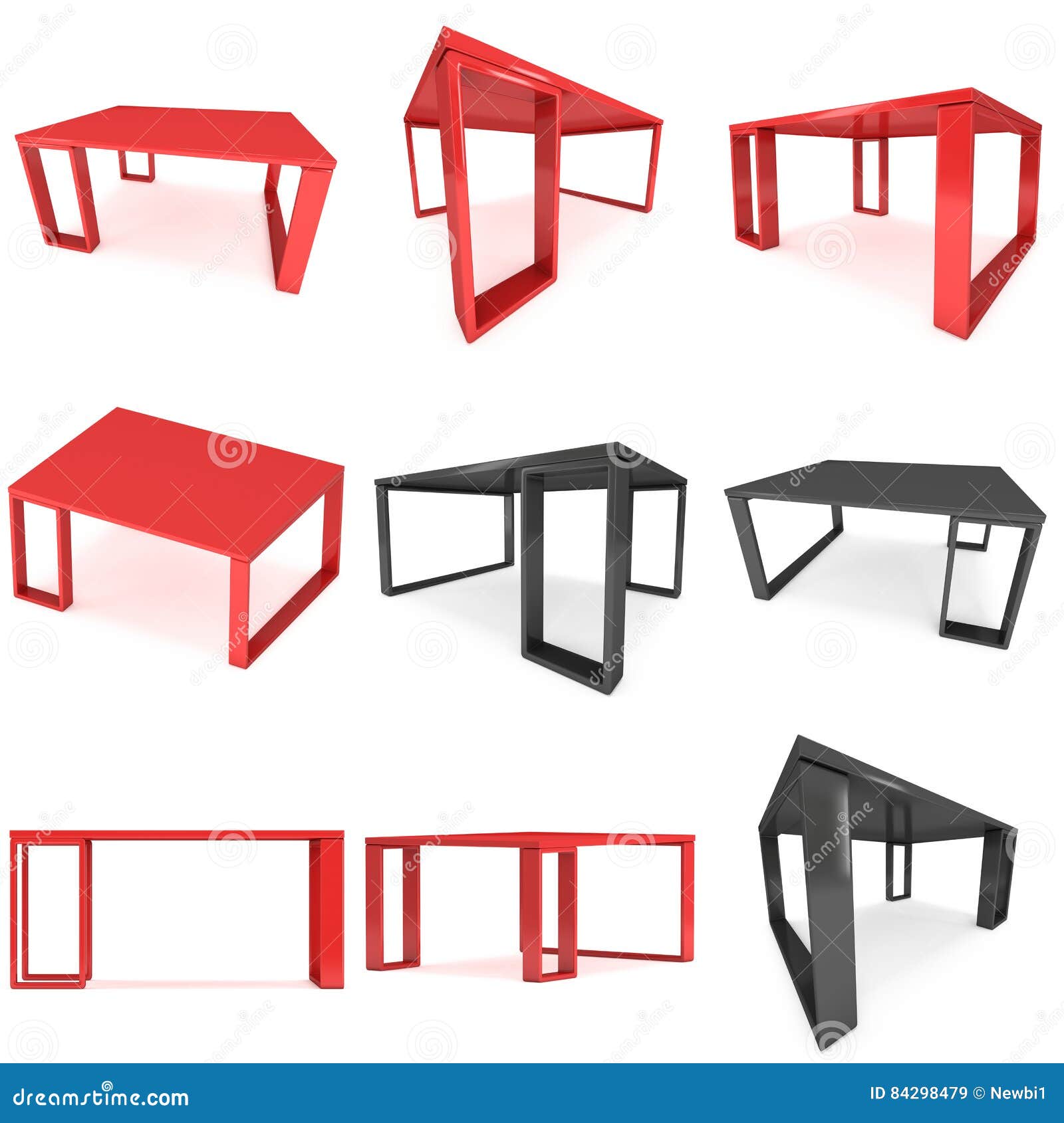 Red Table 3D stock illustration. Illustration of backdrop - 84298479