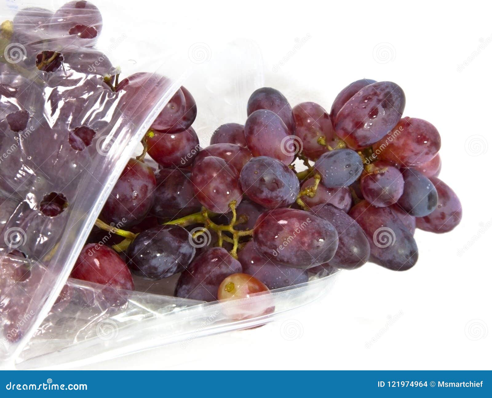 Red Table Grapes in Plastic Bag Stock Photo - Image of plastic, bunch ...