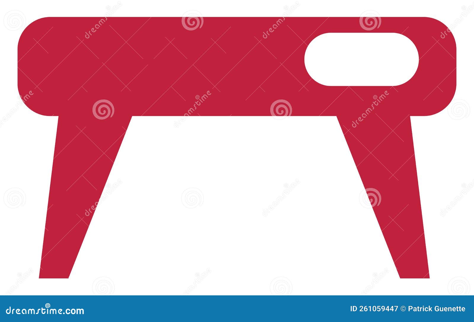 Red table, icon stock vector. Illustration of table - 261059447