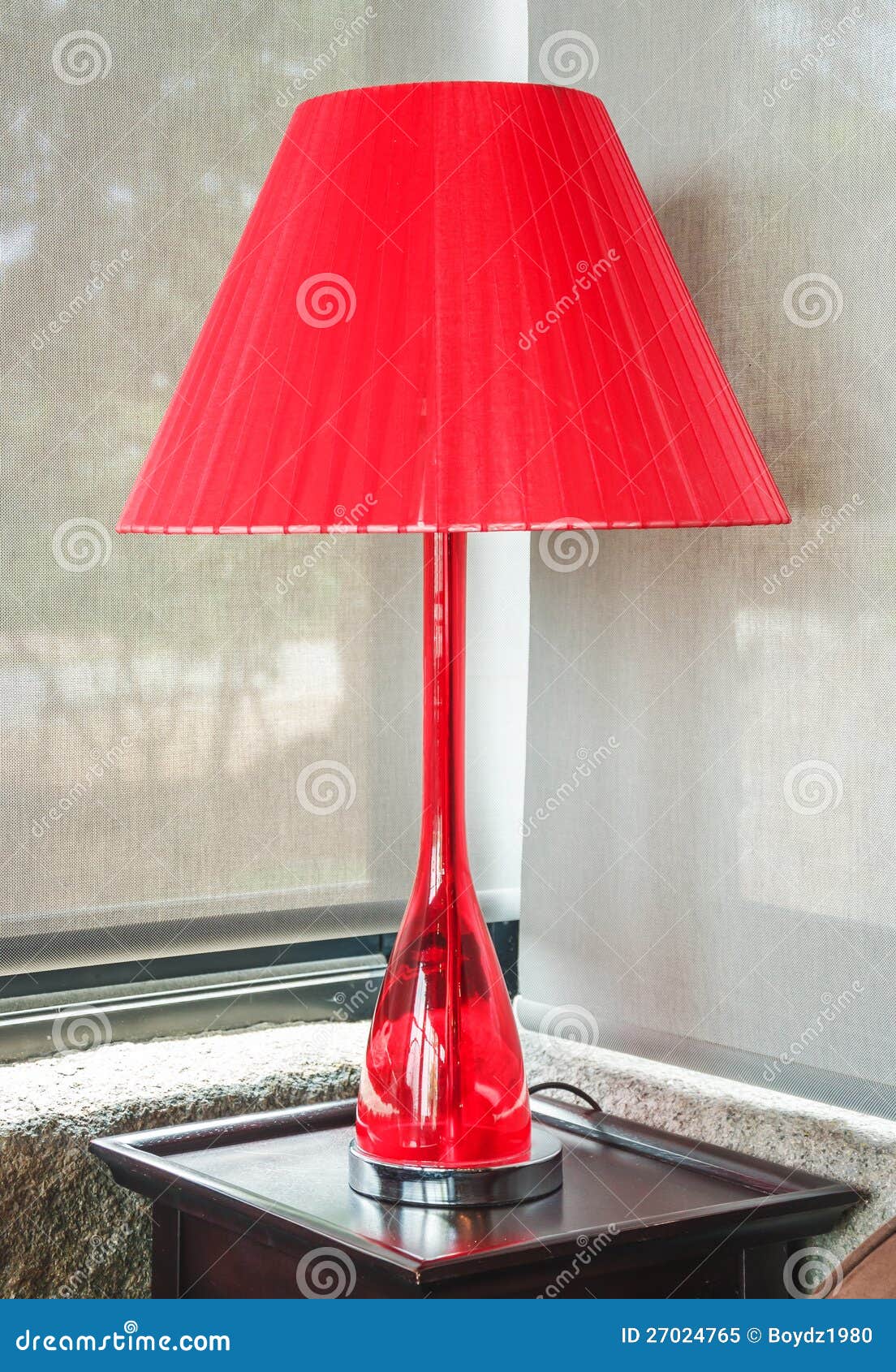 Red table lamp stock image. Image of decor, floor, indoors - 27024765